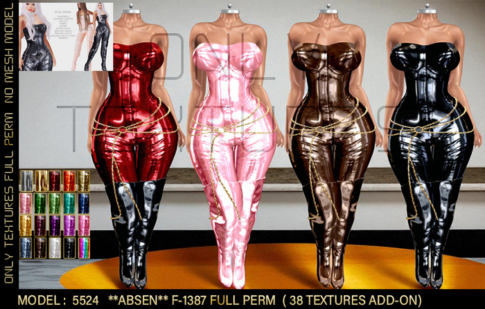 Second Life Marketplace - ::DKS:: 5524 **ABSEN** F-1387 FULL PERM ( 38 TEXTURES ADD-ON
